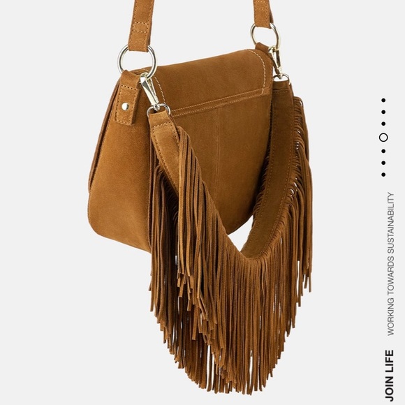 Zara | Bags | Zara Split Leather Fringed Crossbody Bag | Poshmark